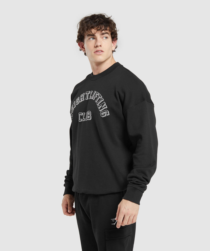 Gymshark Weightlifting Club Crew - Black | Gymshark