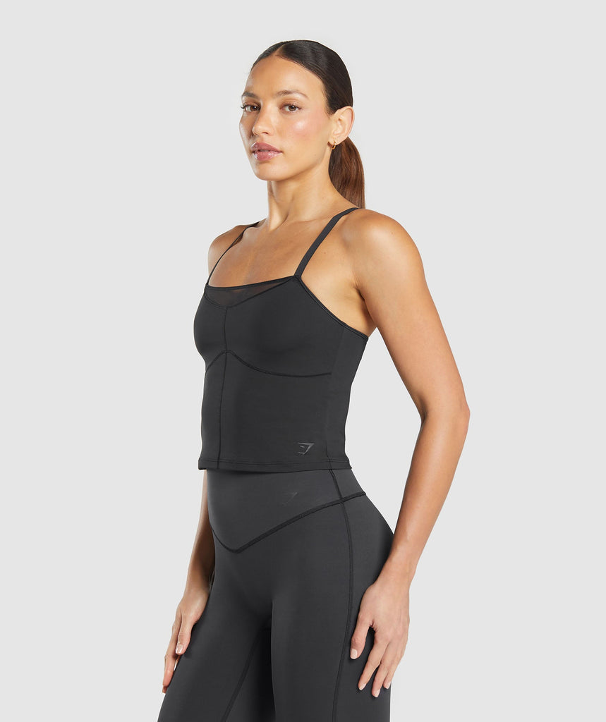 Gymshark Elevate Mesh Shelf Tank - Black | Gymshark