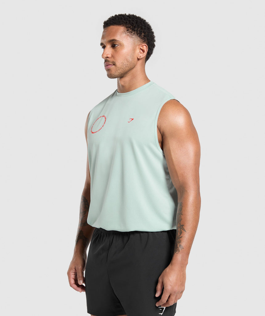 Gymshark Keep Showing Up Tank - Morning Blue | Gymshark