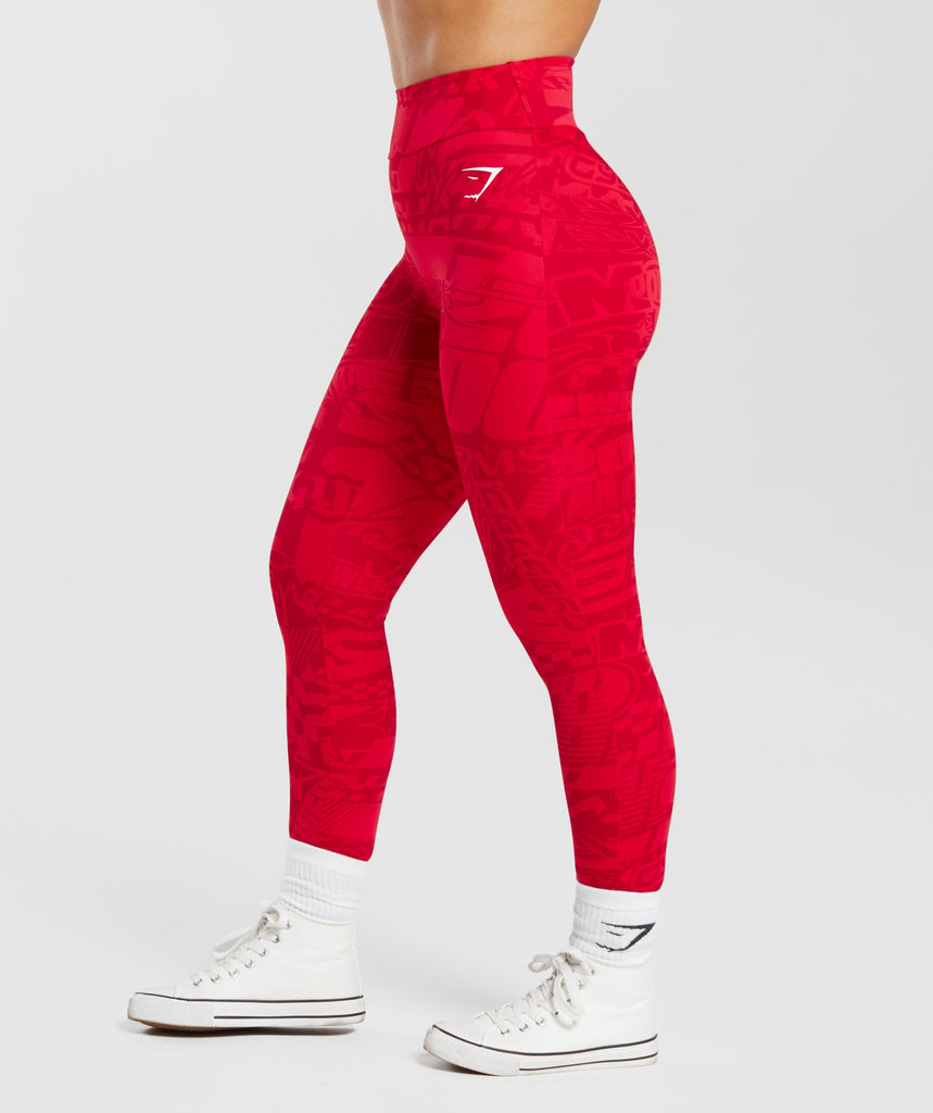 Power Regular Leggings - Zesty Red | Gymshark