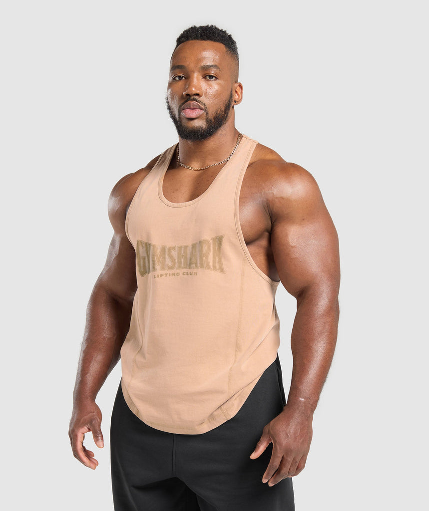 Gymshark Heritage Washed Stringer - Deep Fawn Brown | Gymshark