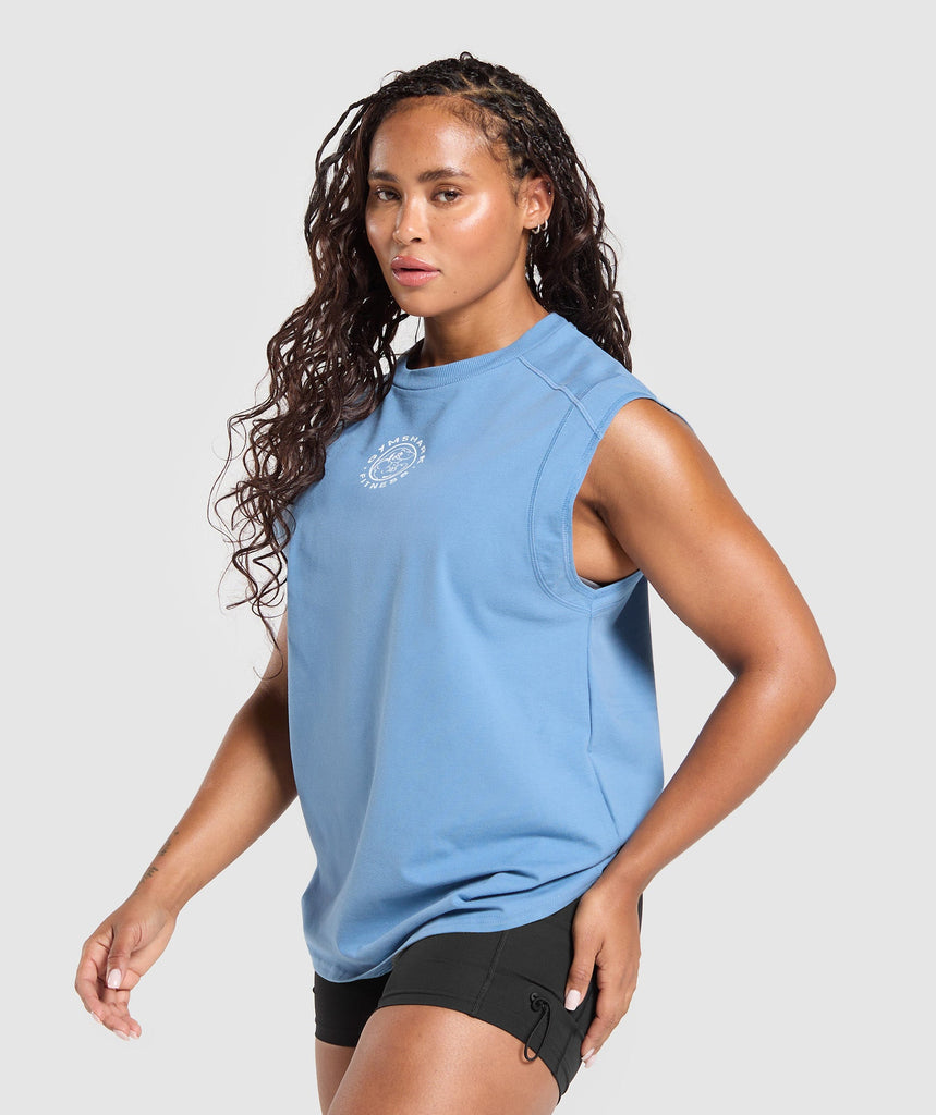 Gymshark Legacy Logo Tank - Classic Blue | Gymshark