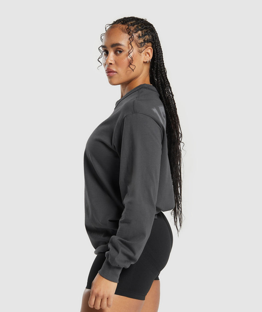 Gymshark Legacy Long Sleeve Top - Asphalt Grey | Gymshark