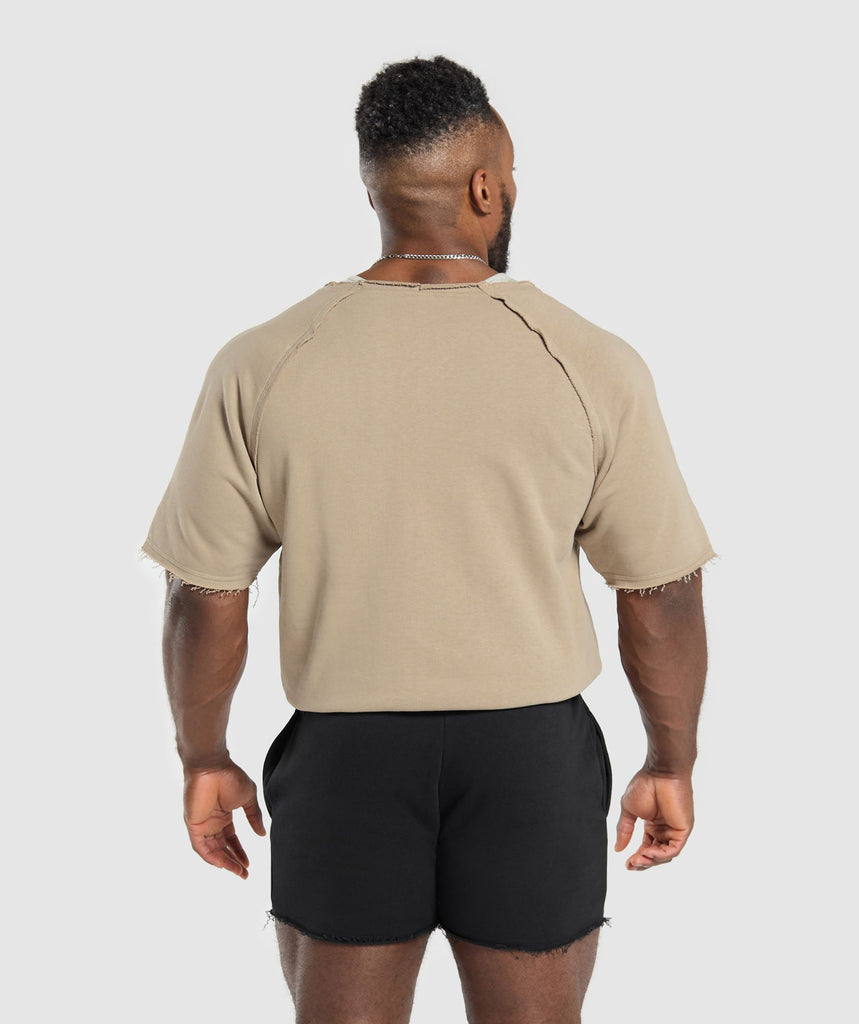 Gymshark Legacy Rag Top - Cement Brown | Gymshark