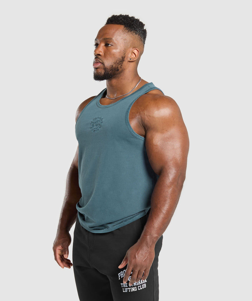 Gymshark Premium Legacy Tank - Cargo Blue | Gymshark