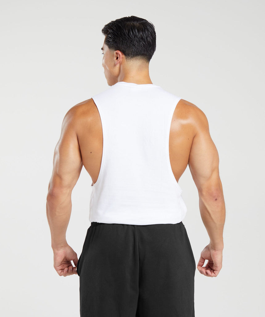 Gymshark React Drop Arm Tank - White | Gymshark