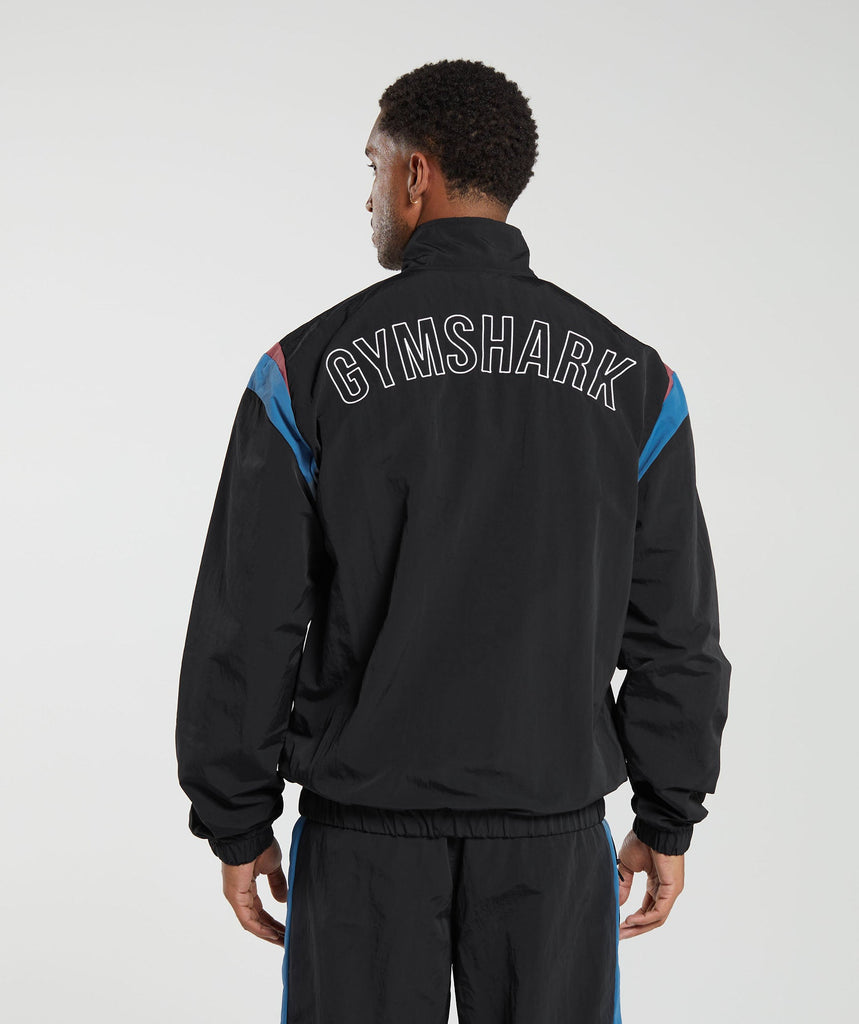 Gymshark Retro Track Jacket - Black/Blue/Purple/Soft Berry | Gymshark