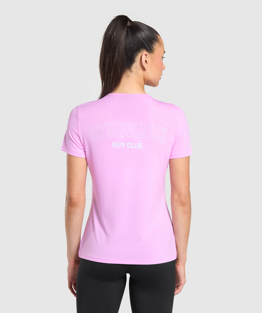 Gymshark Run Club Graphic T-Shirt - Sour Pink | Gymshark