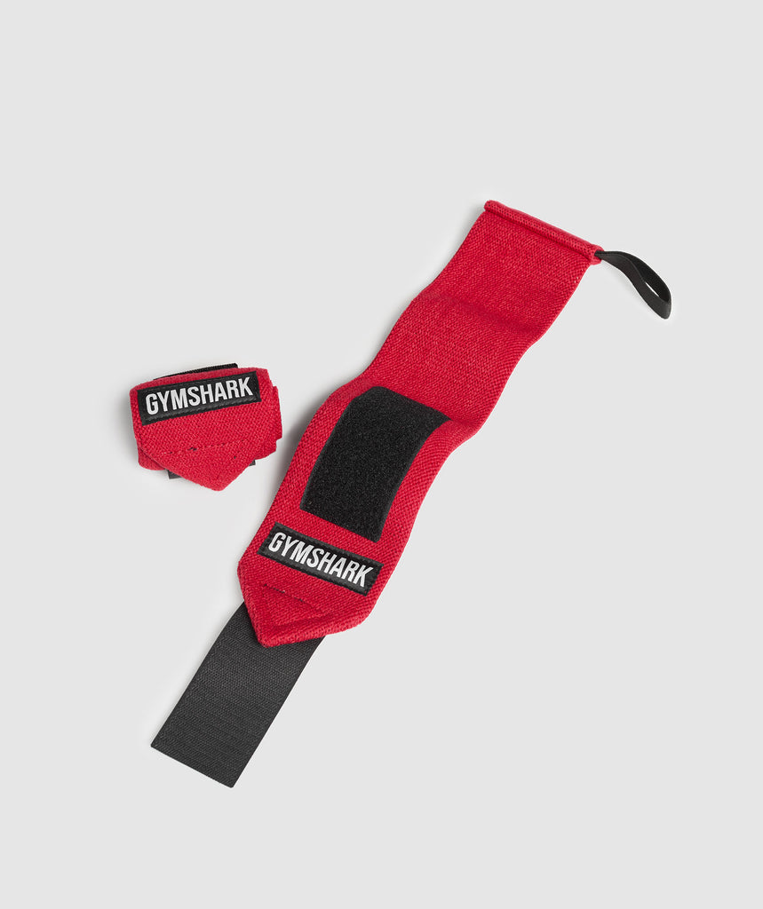 Gymshark Wrist Straps - Carmine Red/Black | Gymshark