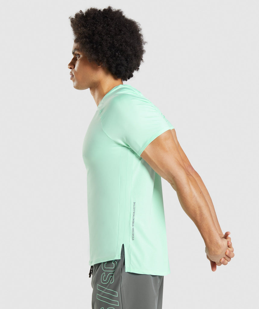 Gymshark//Steve Cook T-Shirt - Turbo Blue | Gymshark